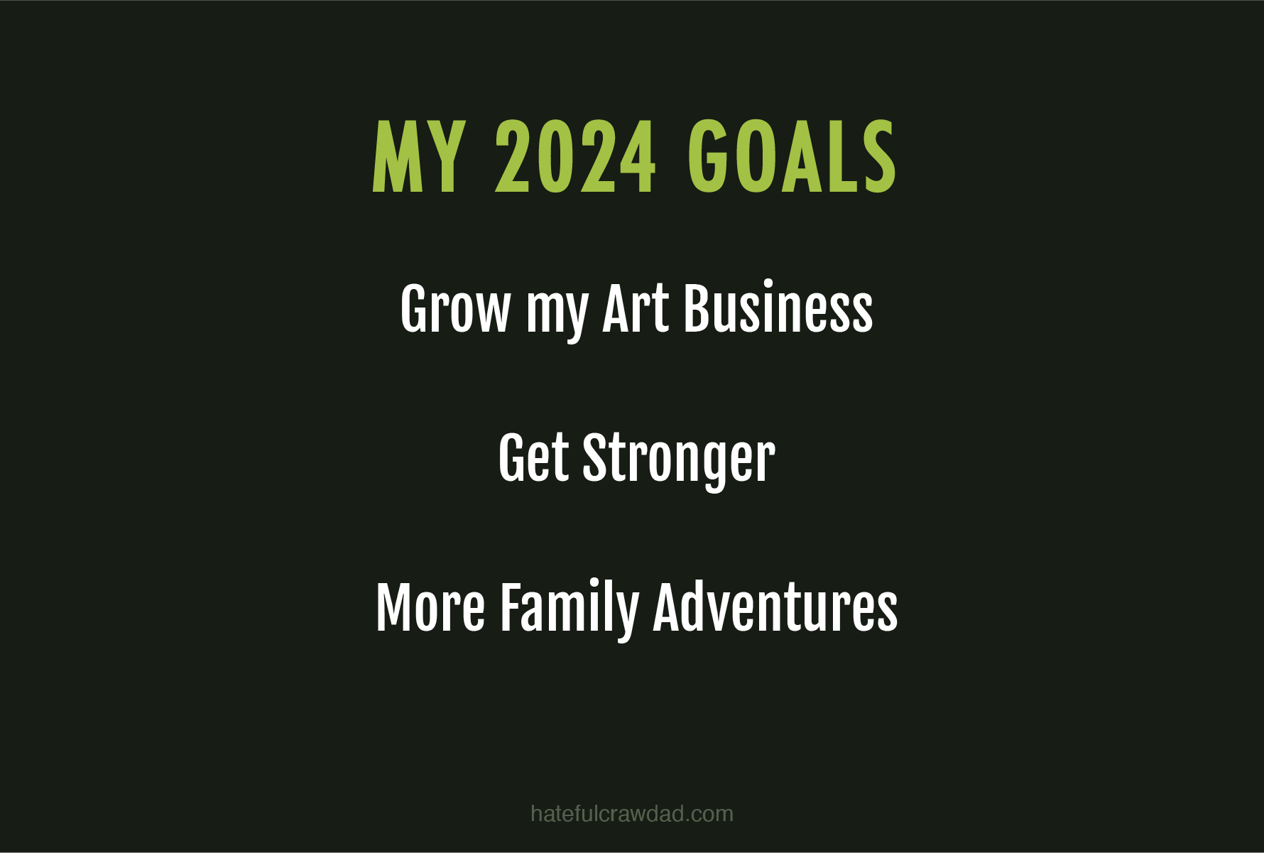 Keep me accountable in 2024 – hatefulcrawdad